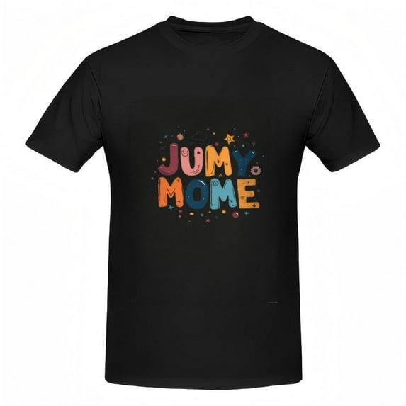 Colorful Cotton Short Sleeve T-Shirt for Women - ' JUMY MOHE ' Bold ...