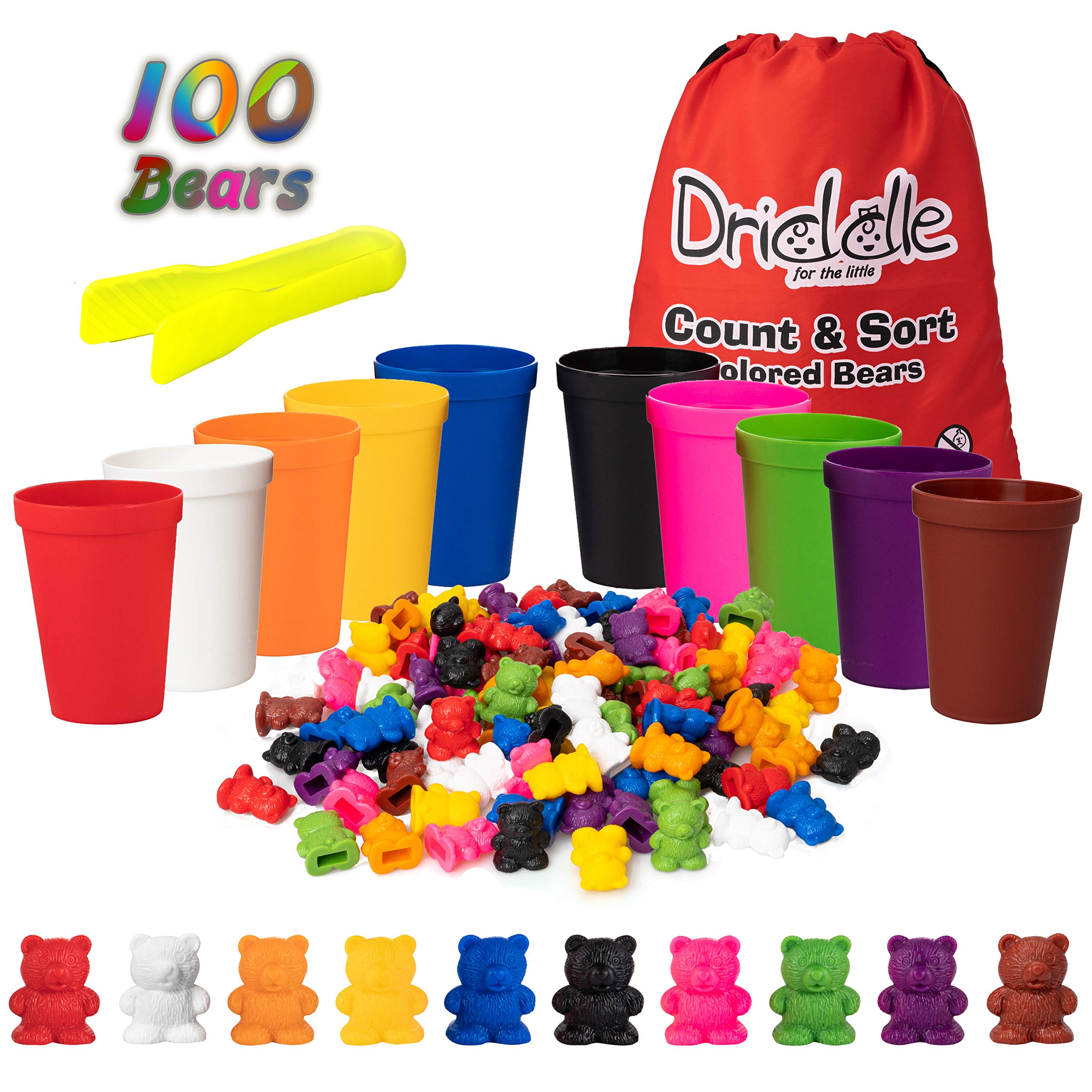 Colorful Counting Bears with IFF17 Matching Cups - 100 Bears - Sort ...