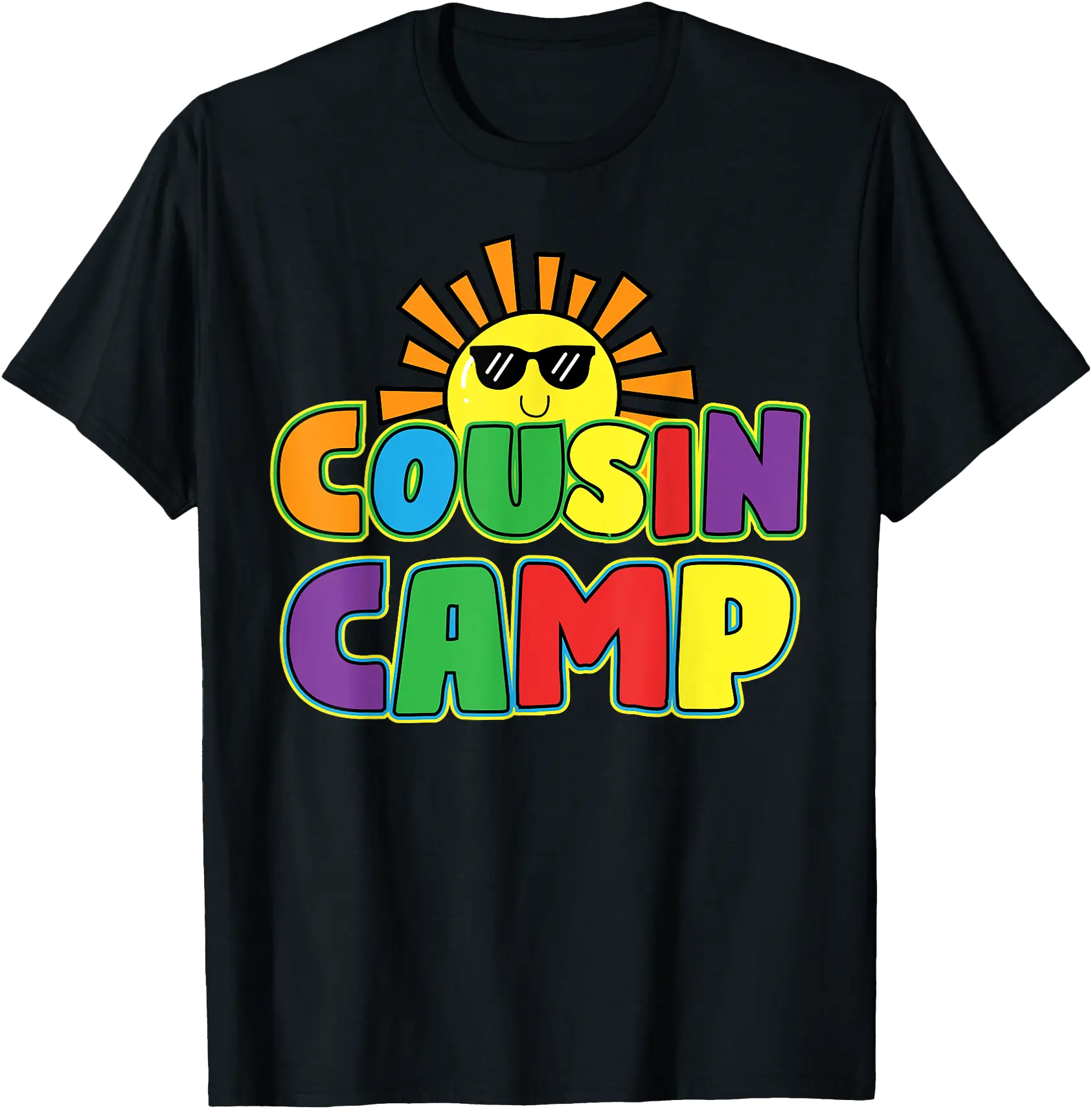 Colorful Cousin Camp T-Shirt for Family Vacation Fun in Summer ...