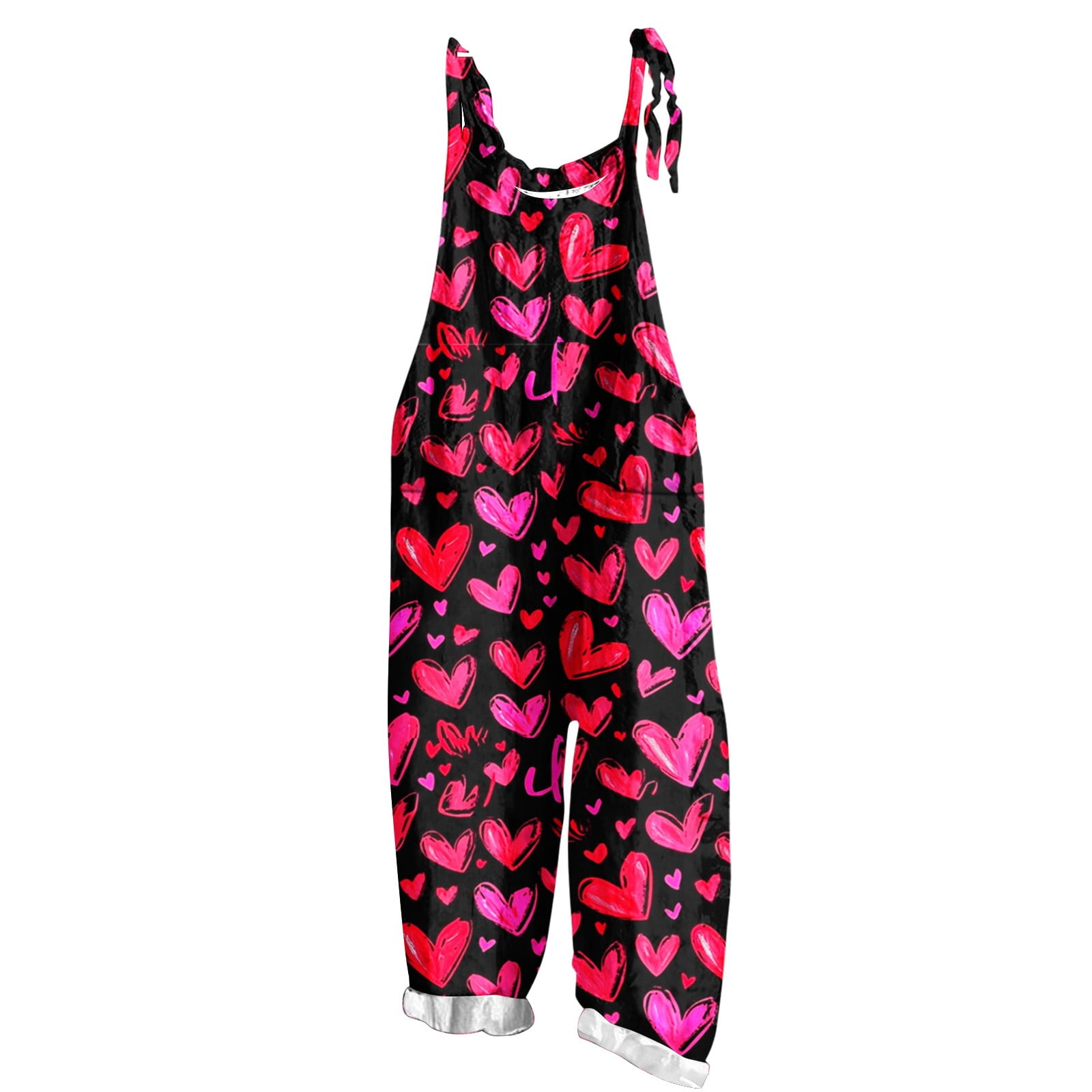 Colorful Coveralls for Women Summer Fall Love Graphic Loose Fit Lounge ...