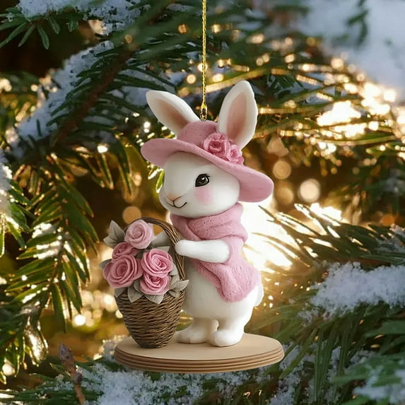 Colorful Cow & Rabbit Acrylic Hangings, Cute Embellishment for Car ...