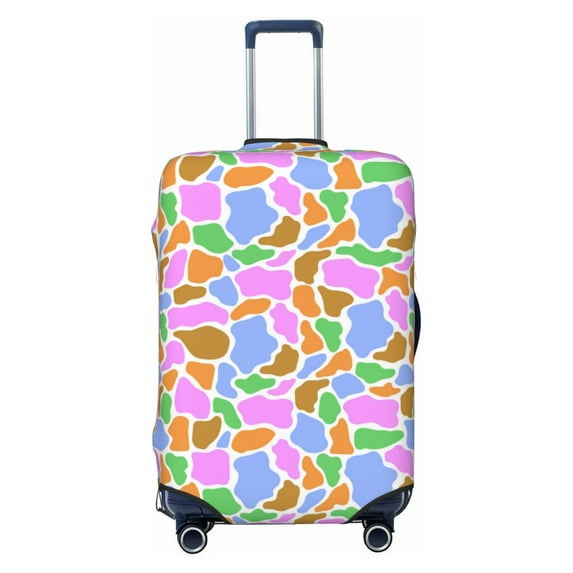 Colorful Cow Skin Luggage Cover, Elastic Suitcase Cover Travel Suitcase ...