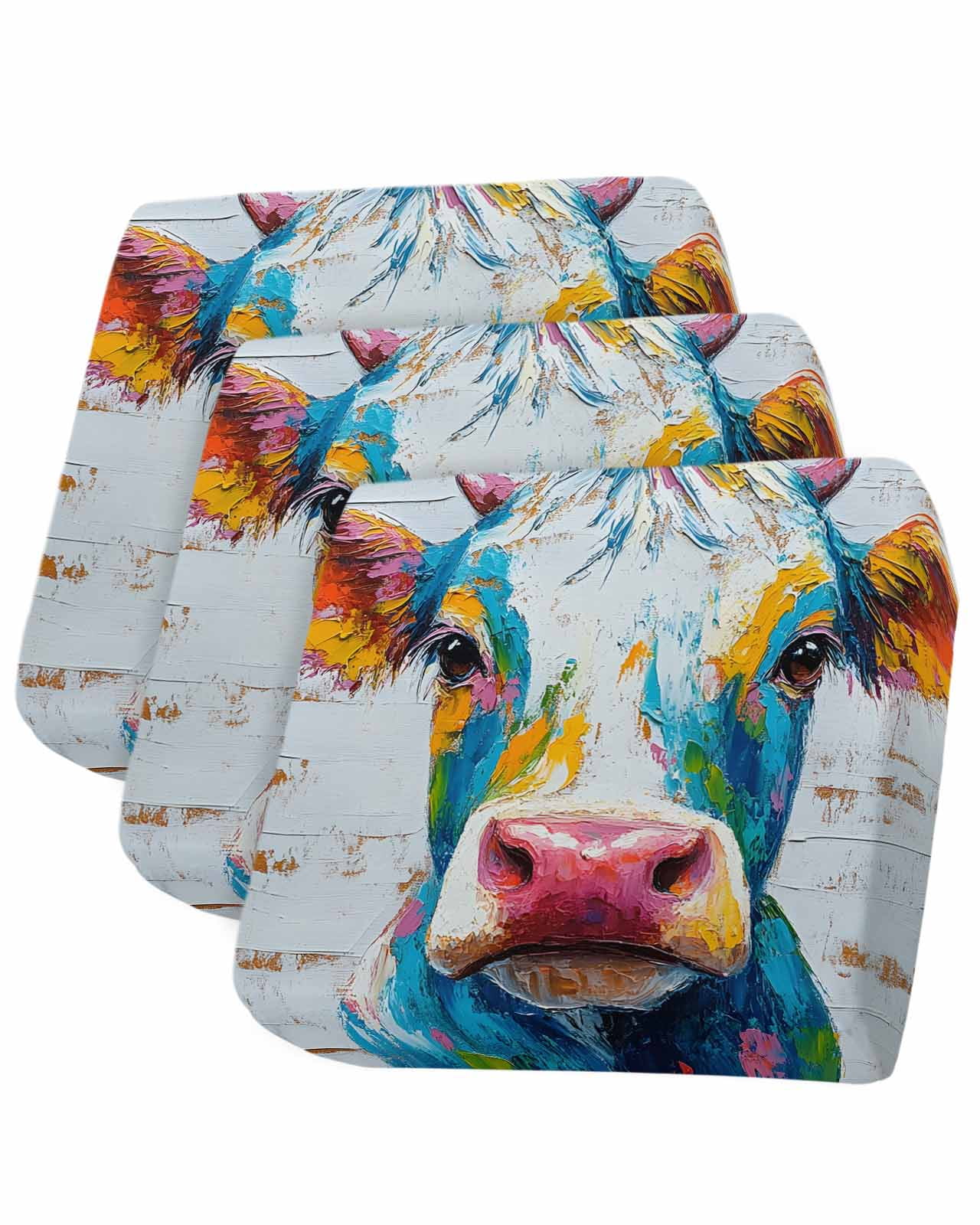Colorful Cow Sofa Couch Cushion Covers Washable, Removable Stretchable ...