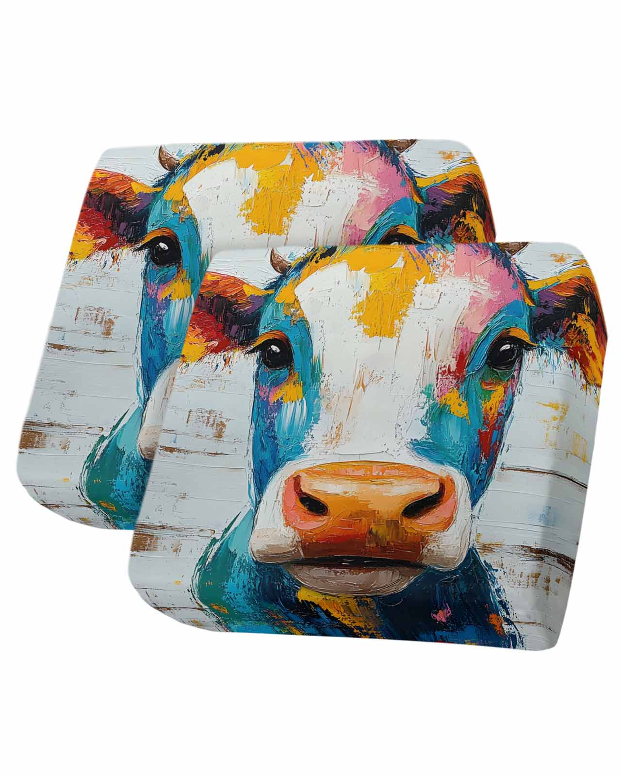 Colorful Cow Sofa Couch Cushion Covers Washable, Removable Stretchable ...
