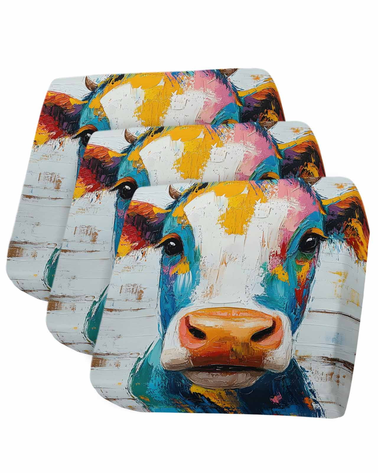 Colorful Cow Sofa Couch Cushion Covers Washable, Removable Stretchable ...
