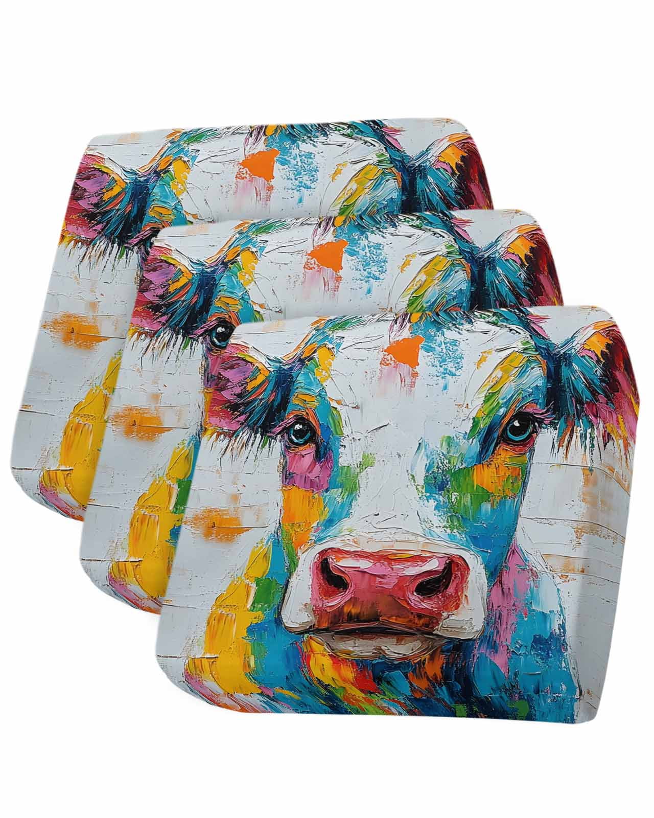 Colorful Cow Sofa Couch Cushion Covers Washable, Removable Stretchable ...