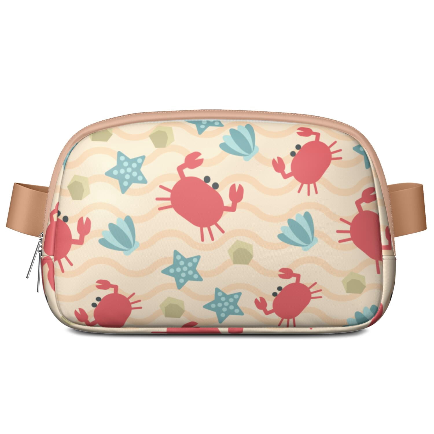 Colorful Crab Fanny Pack for Women – Cute Tropical Ocean Waist Bag with ...