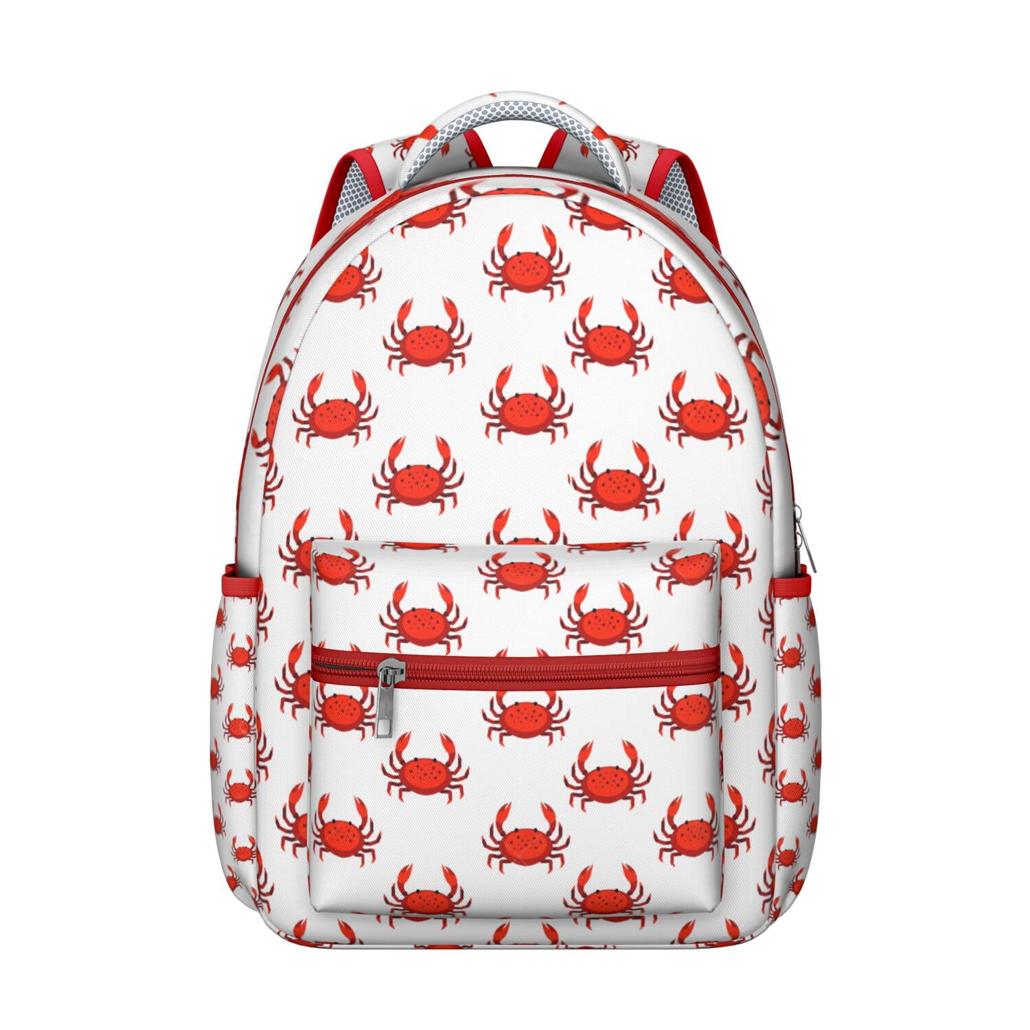 Colorful Crab Student Backpack Durable Waterproof Composite Oxford ...