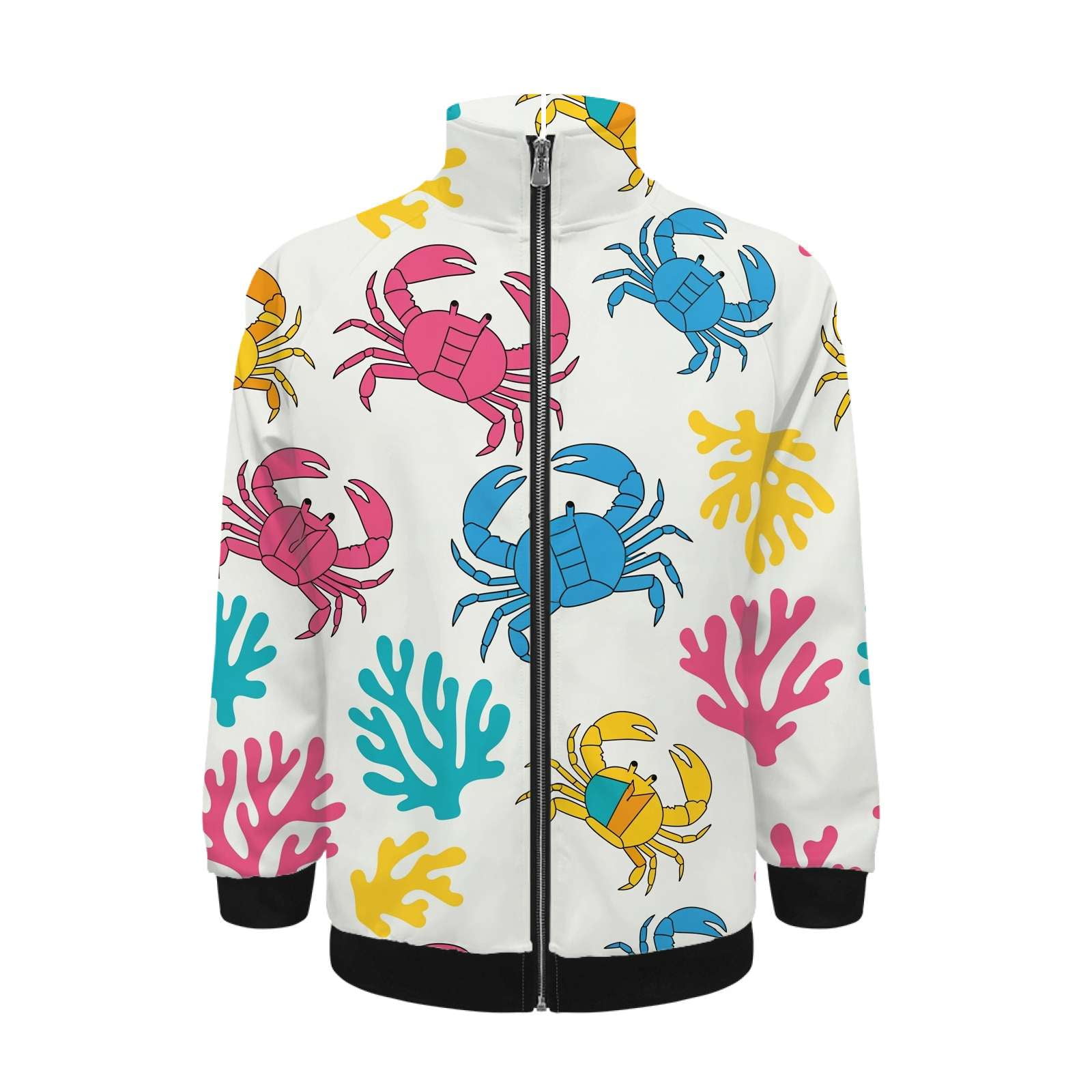 Colorful Crabs Coral Summer Pattern Repeat Jacket Men's Street Cool ...