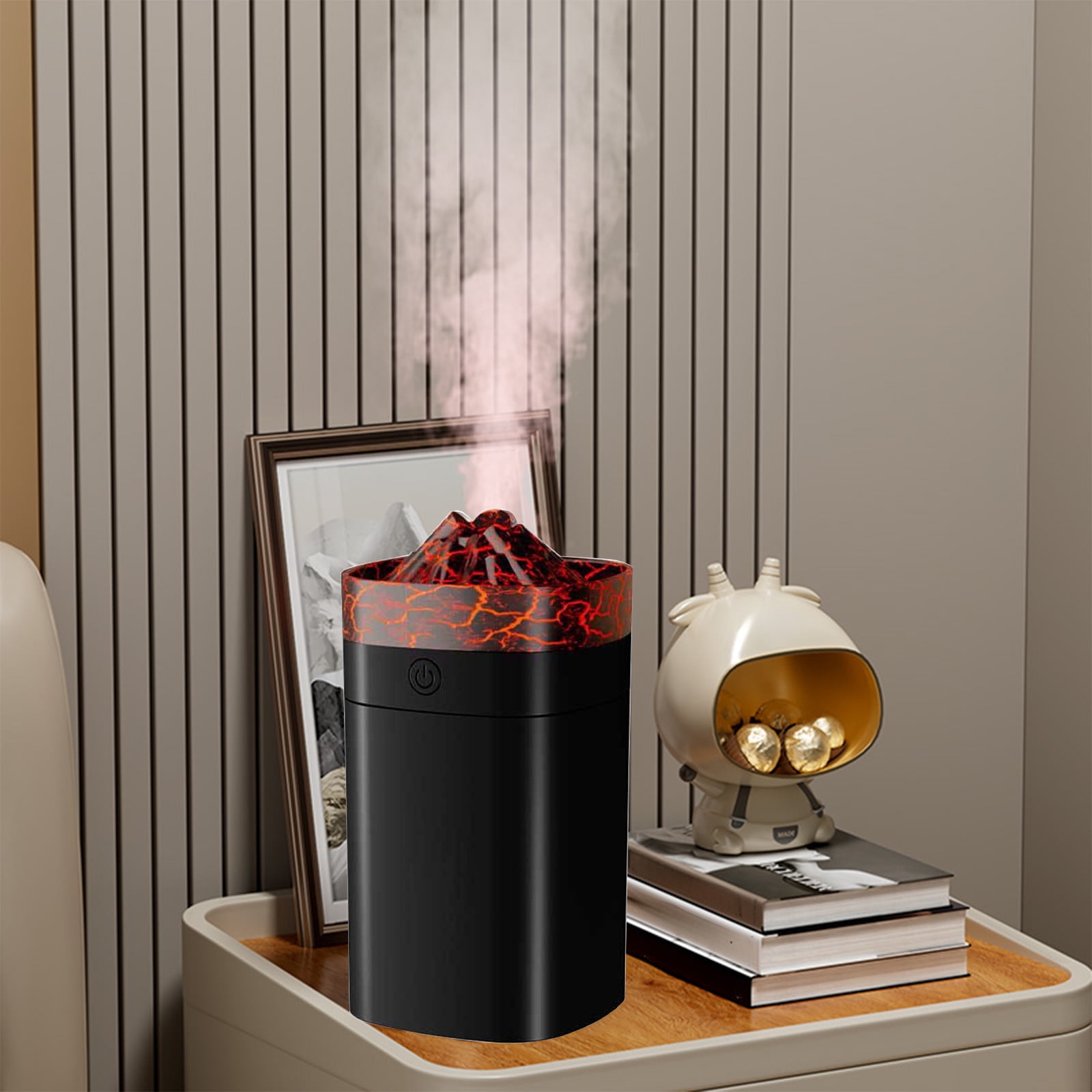 Colorful Crackle Volcano Humidifier: High Mist, Dual Modes, Quiet ...