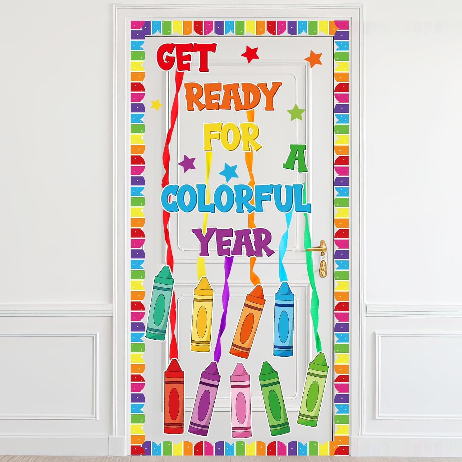 Colorful Crayon Bulletin Board Set Get Ready for A Colorful Year ...
