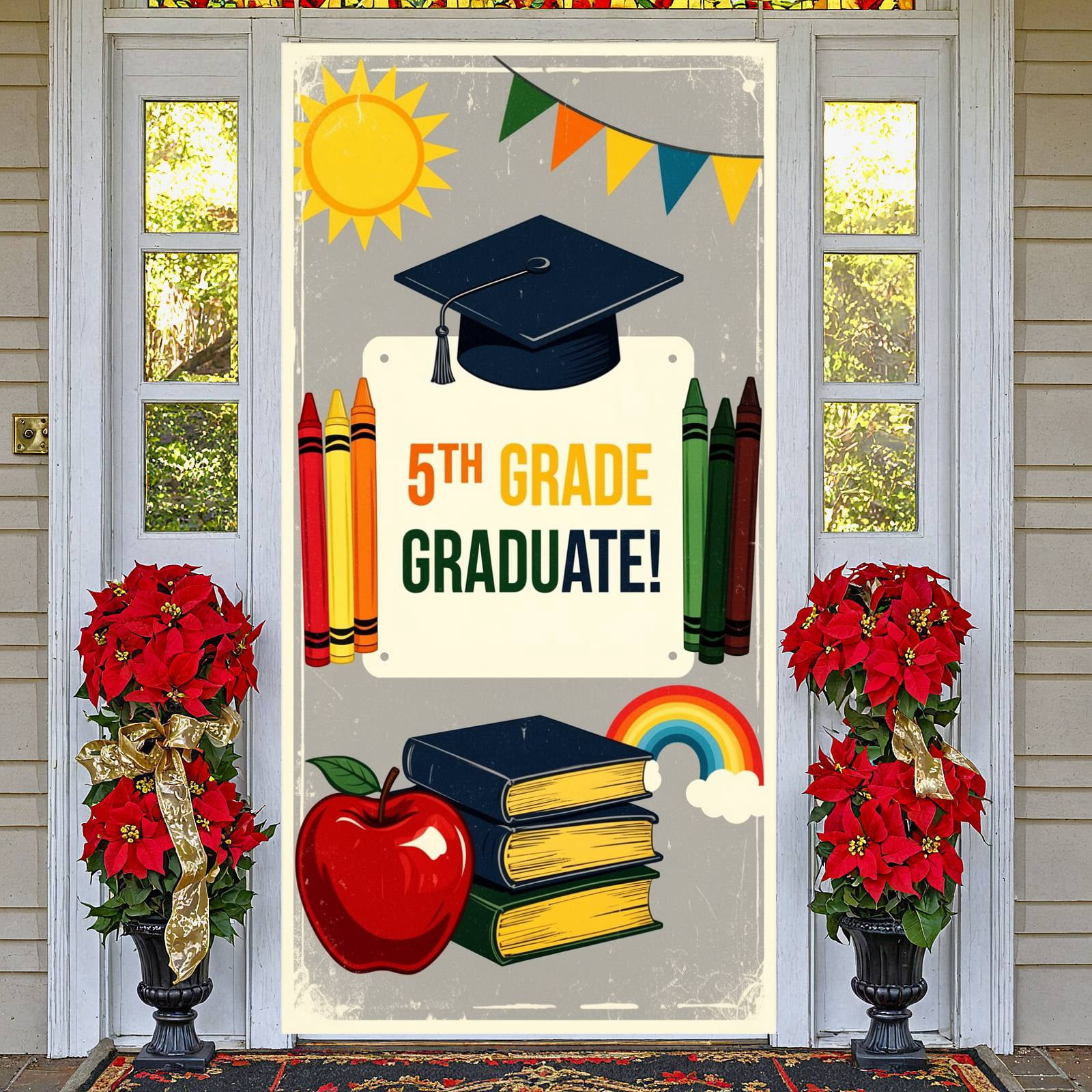 Colorful Crayons 5th Grade Graduation Banner Book Graphics Graduation ...