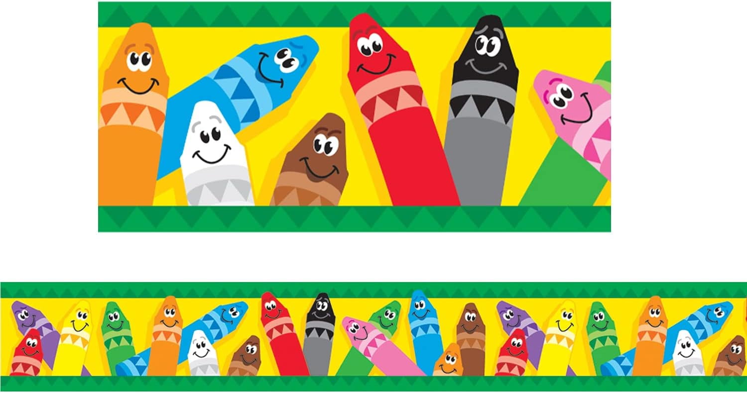 Colorful Crayons Bolder Trimmers, Bulletin Board Trimmers, 35.75 Feet ...