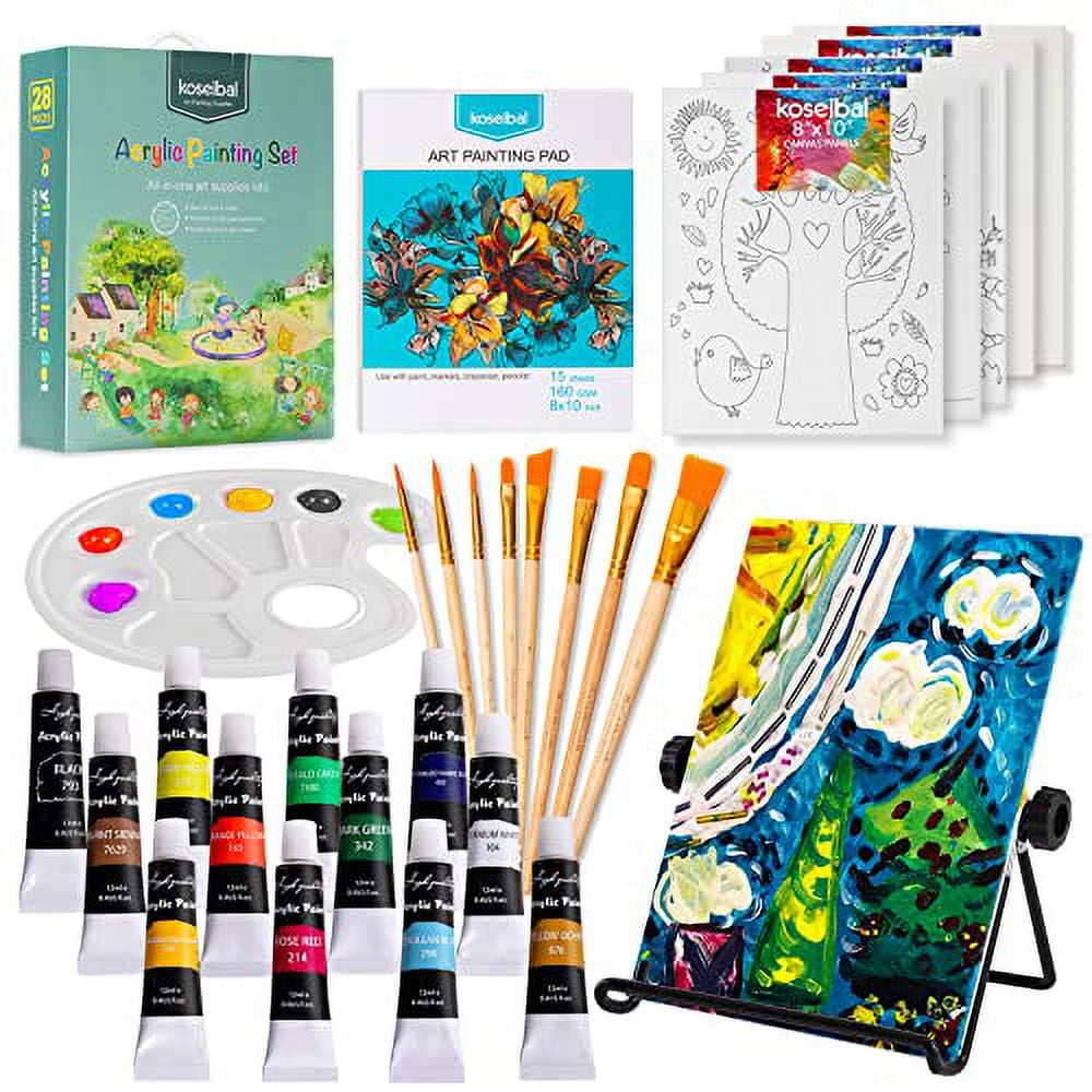 Colorful Creations: Complete Acrylic Paint Set for Kids and Beginners ...