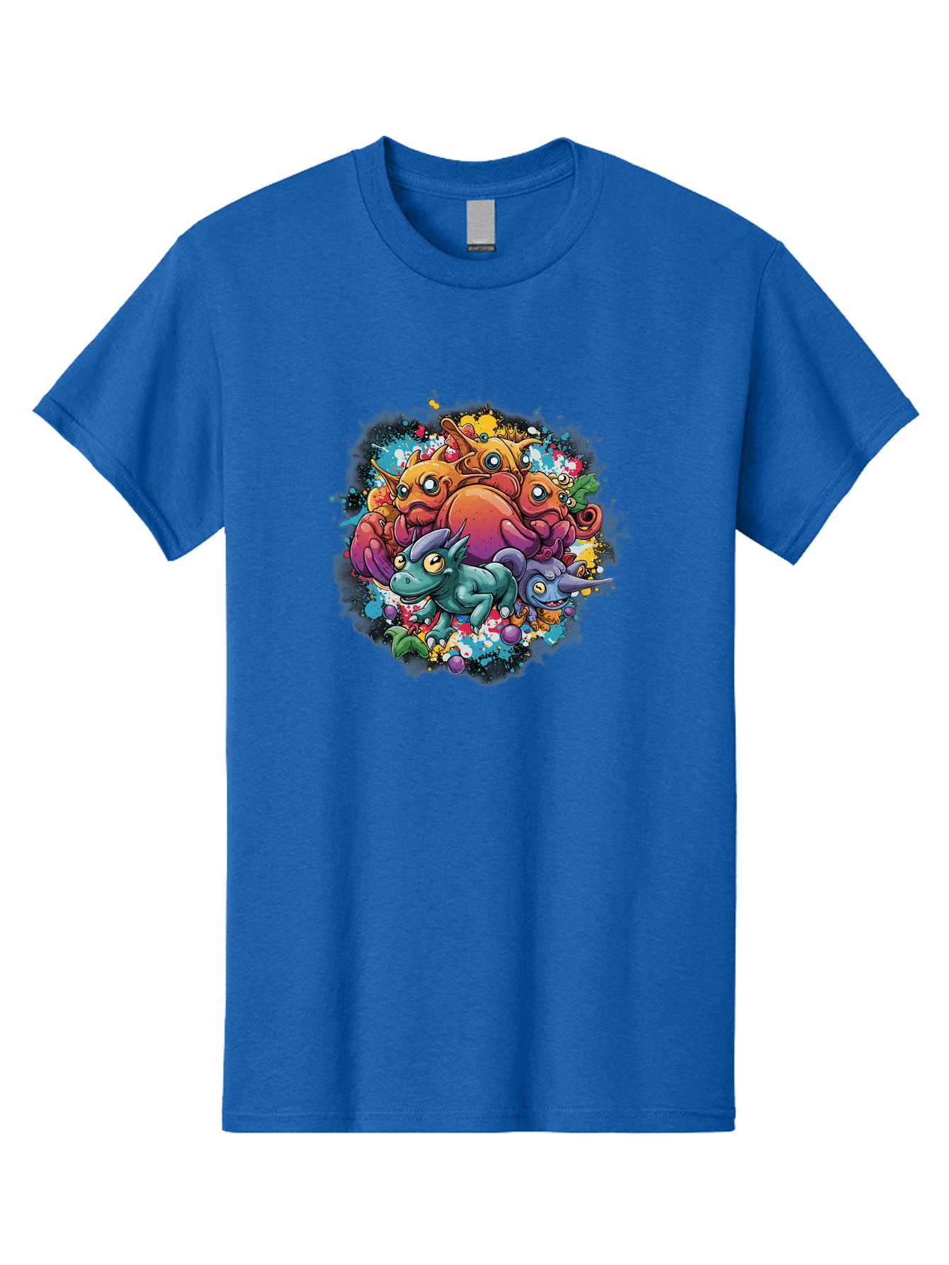 Colorful-Creatures Mens Graphic Tee, 100% Cotton, Casual Summer Wear ...