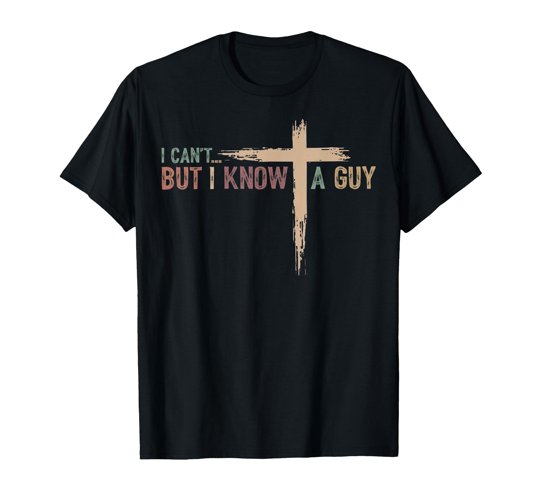 Colorful Cross Design Funny Christian T-Shirt for Faith-Inspired Style ...