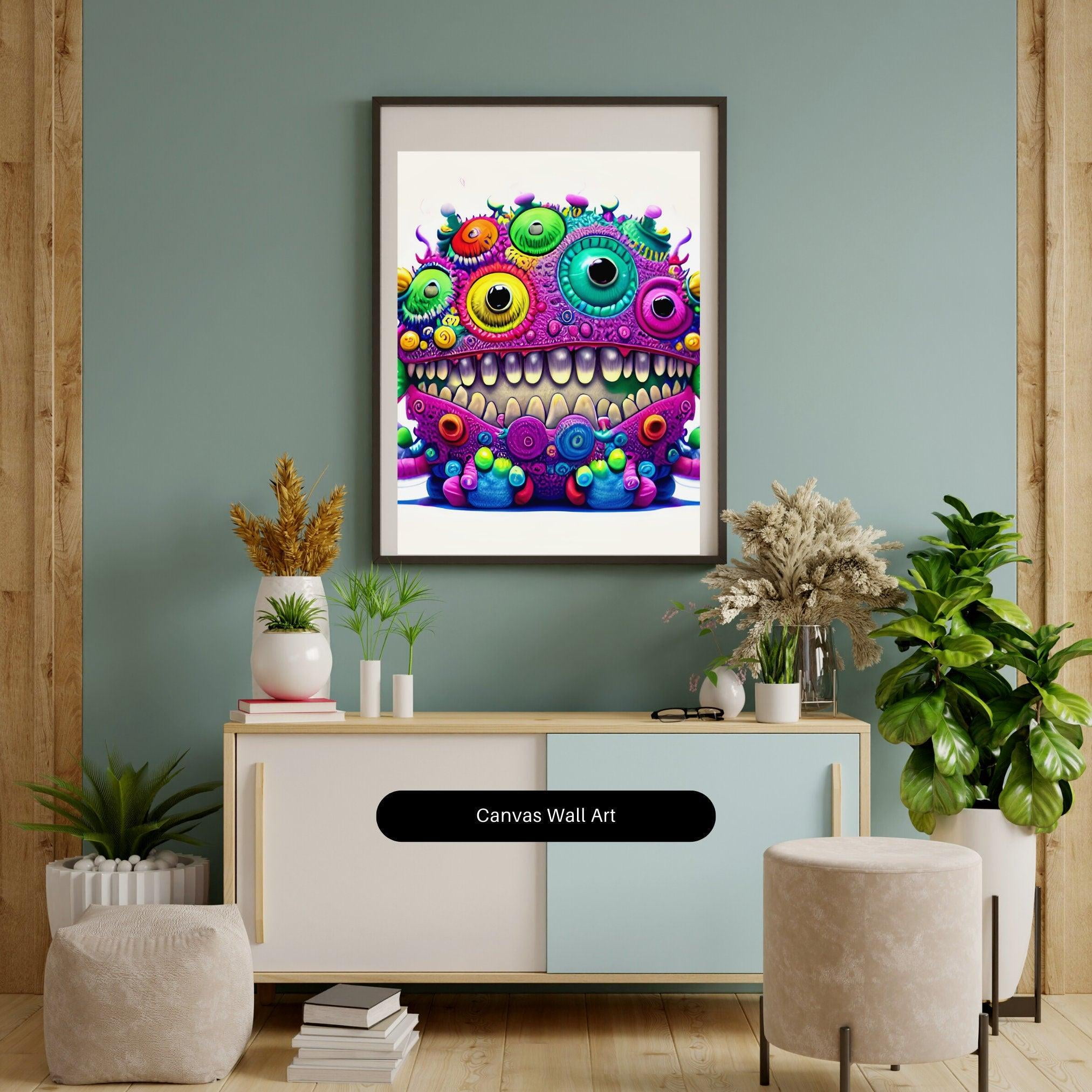 Colorful Cryptids- Canvas Wall Art - Walmart.com