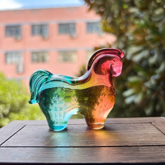 Colorful Crystal Horse Sculpture Unique Animal Adornment for Home ...