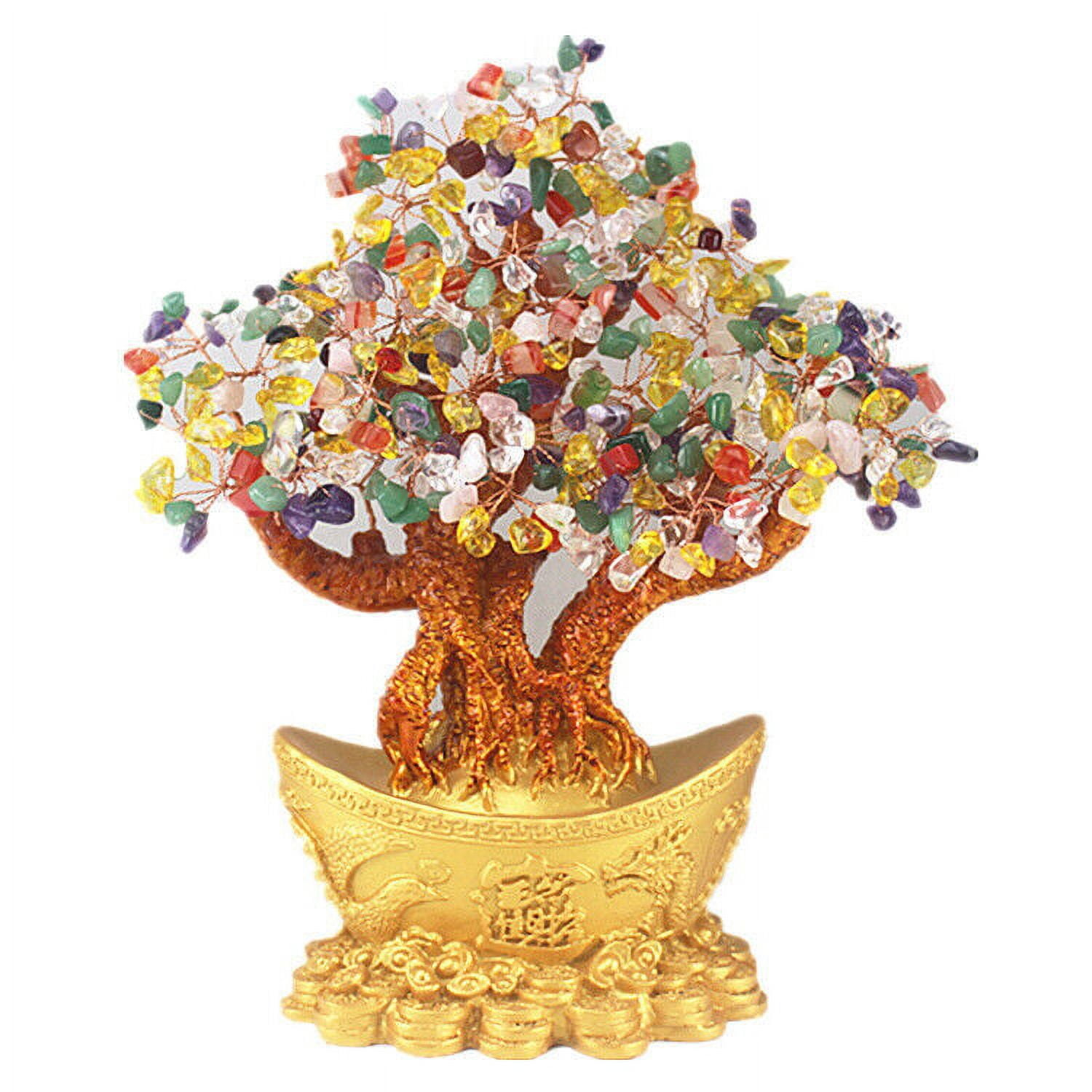 Colorful Crystal Money Tree Bonsai Style Wealth Luck Feng Shui Bring ...
