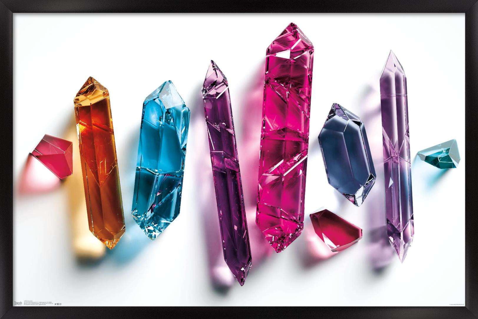 Colorful Crystals Wall Poster, 14.725" x 22.375", Framed - Walmart.com