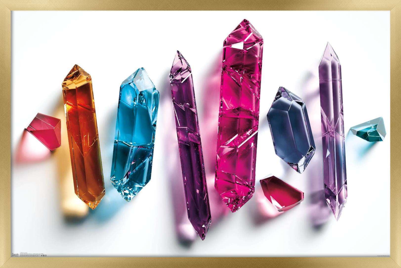 Colorful Crystals Wall Poster, 22.375" x 34", Framed - Walmart.com