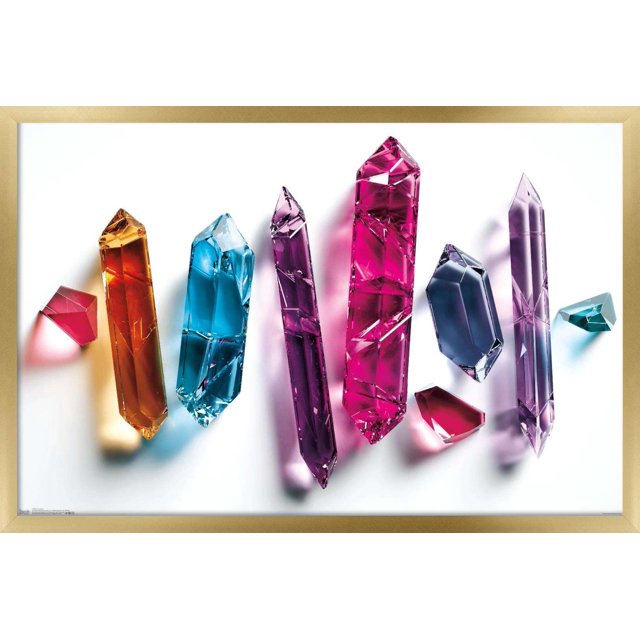Colorful Crystals Wall Poster, 22.375" x 34", Framed - Walmart.com