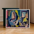 Colorful Cubist Musician Wall Art Abstract Guitar Modern Expressionist ...