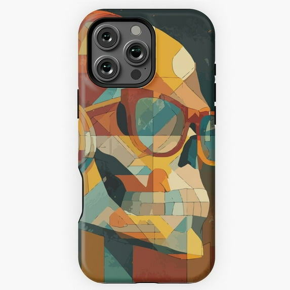 Colorful Cubist Skeleton with Headphones and Sunglasses Phone Case for ...