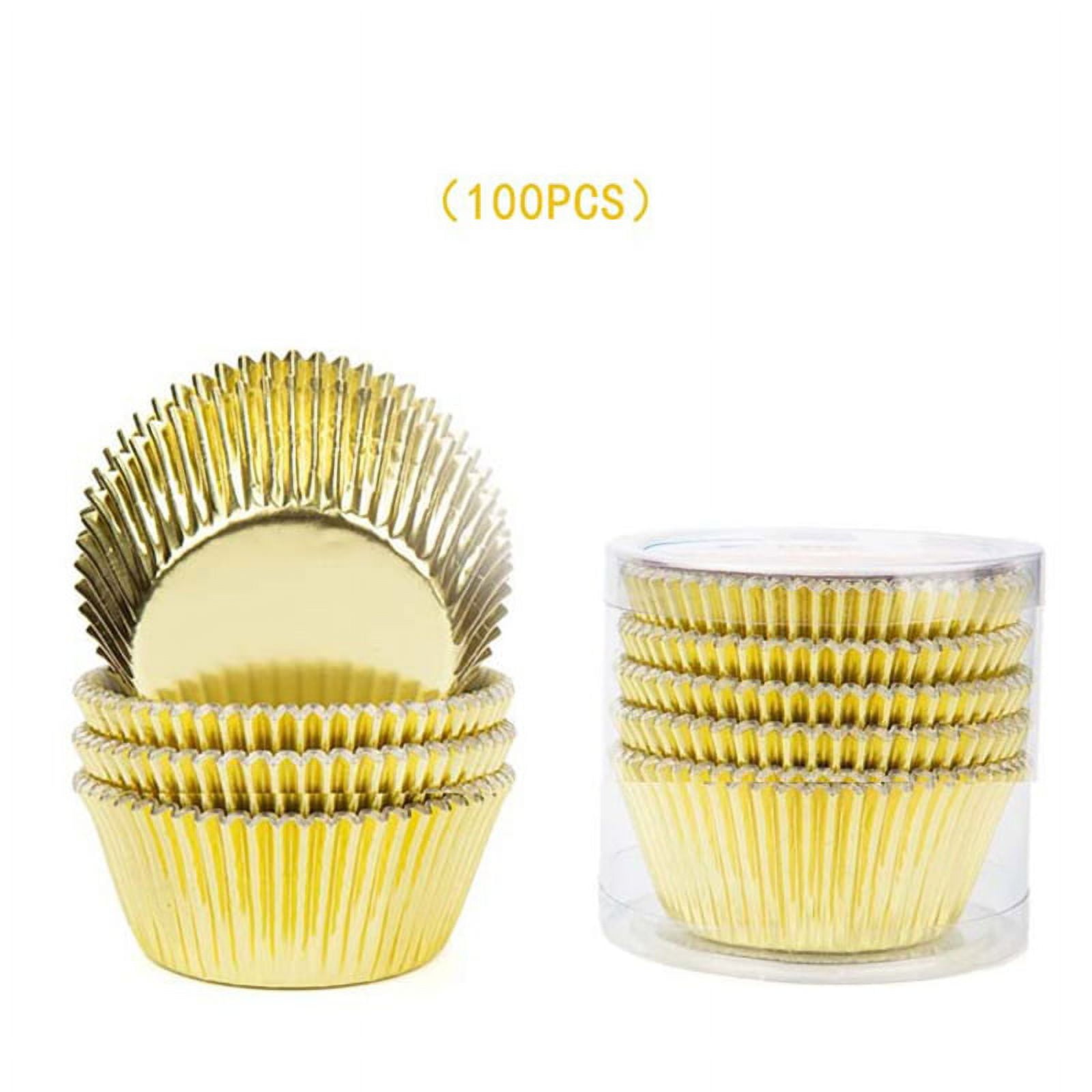 Colorful Cups Aluminum Foil Cupcake Cups Aluminum Cake Tray Thick Oil ...