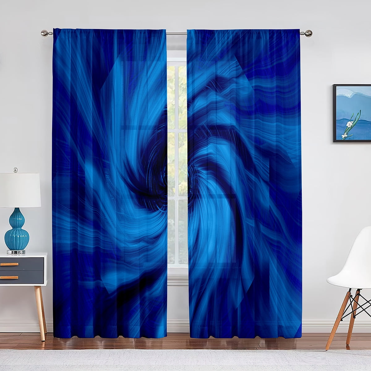 Colorful Curtain Geometric Pattern Curtain Abstract Curtain for Bedroom ...