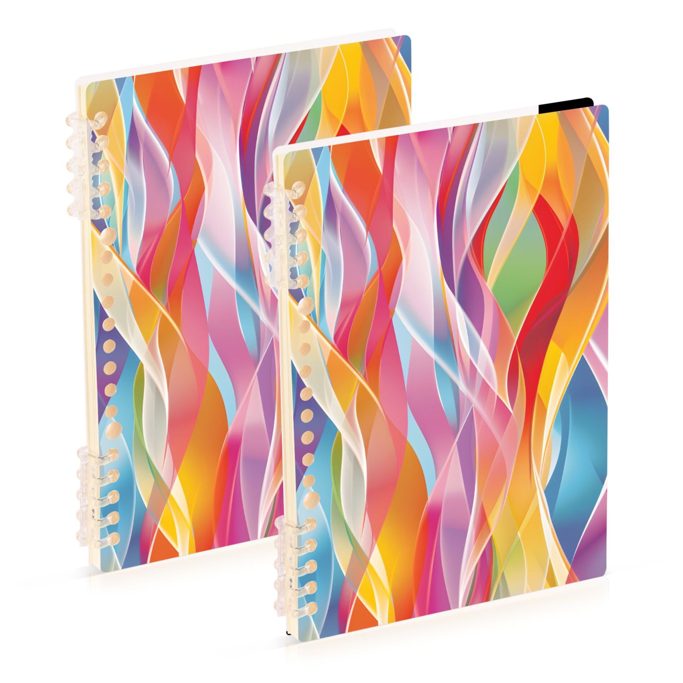 Colorful Curve Ring Binder Notebook Journey Note Diary College Ruled ...