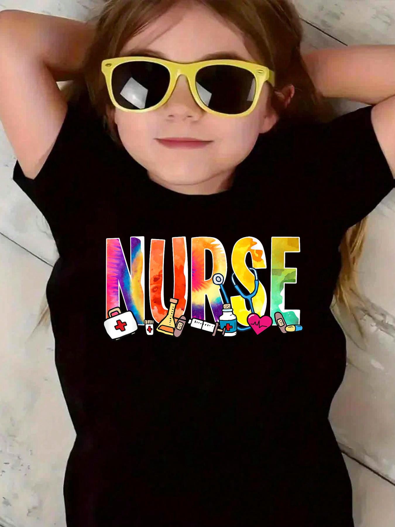 Colorful Cute Apparel For Appreciation Nurse Gift Kids T-Shirt Kids ...