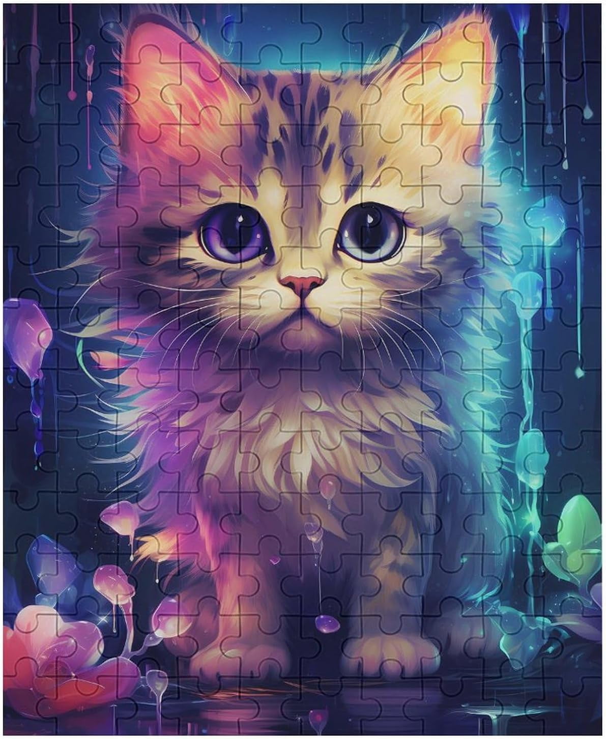 Colorful Cute Cats Jigsaw Puzzles Personalized Picture Puzzle Best Gift for Friends Family ...