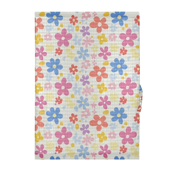 Colorful Cute Flowers Pattern Door Curtain Blackout Thermal Insulated ...