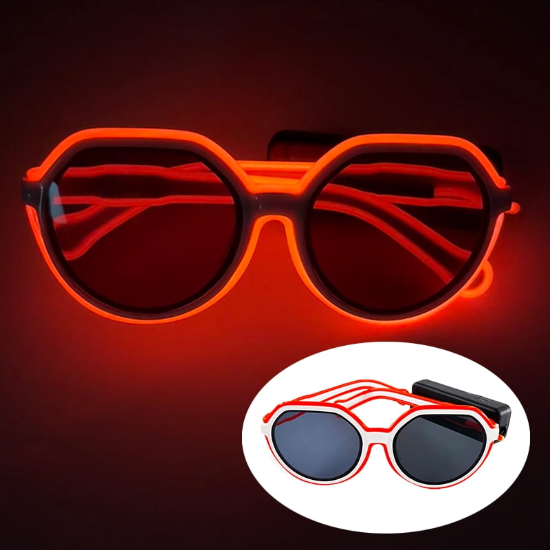 Colorful Cute Sunglasses glowing in the dark funny LED light up glasses ...