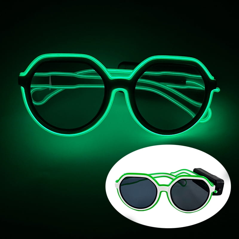 Colorful Cute Sunglasses glowing in the dark funny LED light up glasses ...