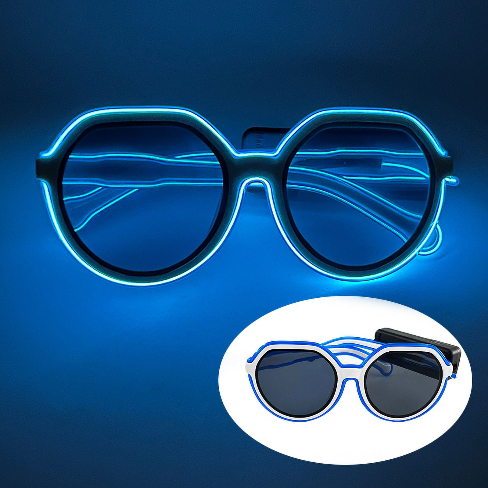Colorful Cute Sunglasses glowing in the dark funny LED light up glasses ...