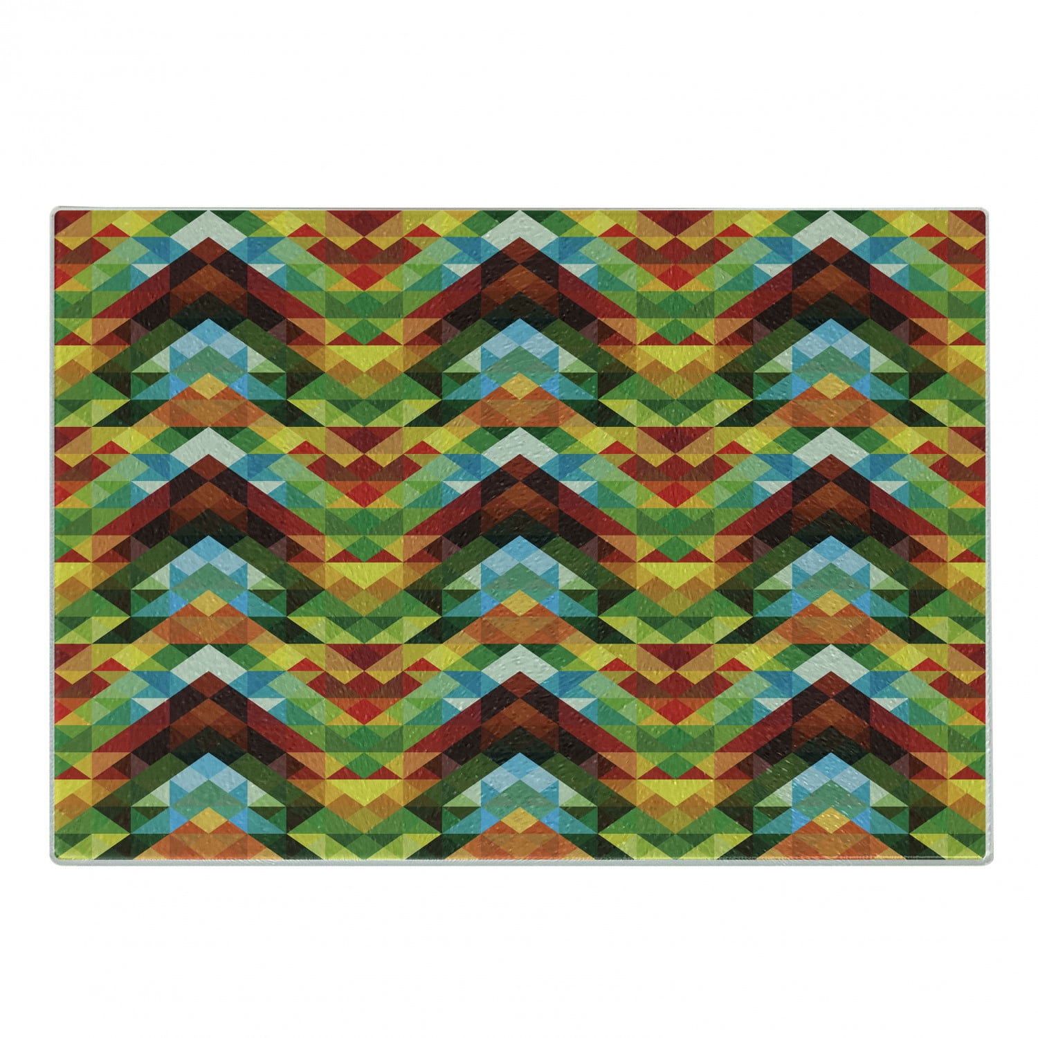 Colorful Cutting Board, Abstract Optic Effect Triangle Pattern Digital ...