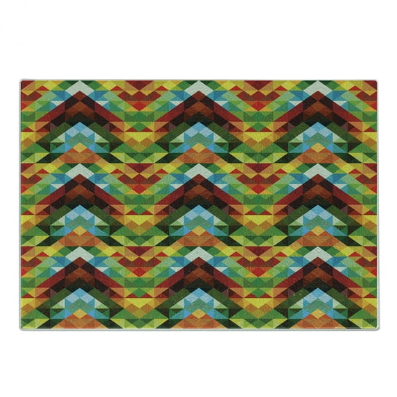 Colorful Cutting Board, Abstract Optic Effect Triangle Pattern Digital ...