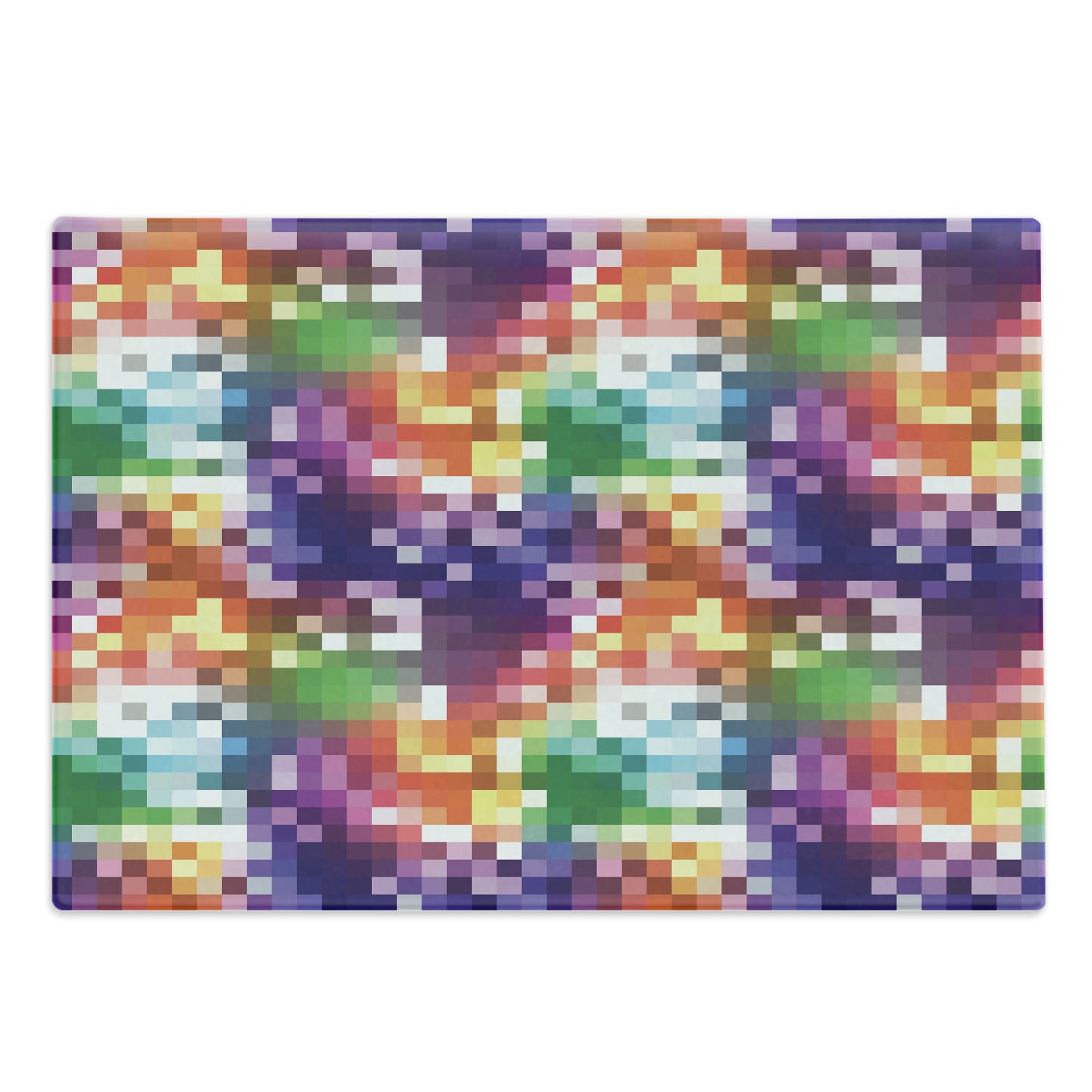 Colorful Cutting Board, Mosaic Rainbow Colored Checkered Squares ...