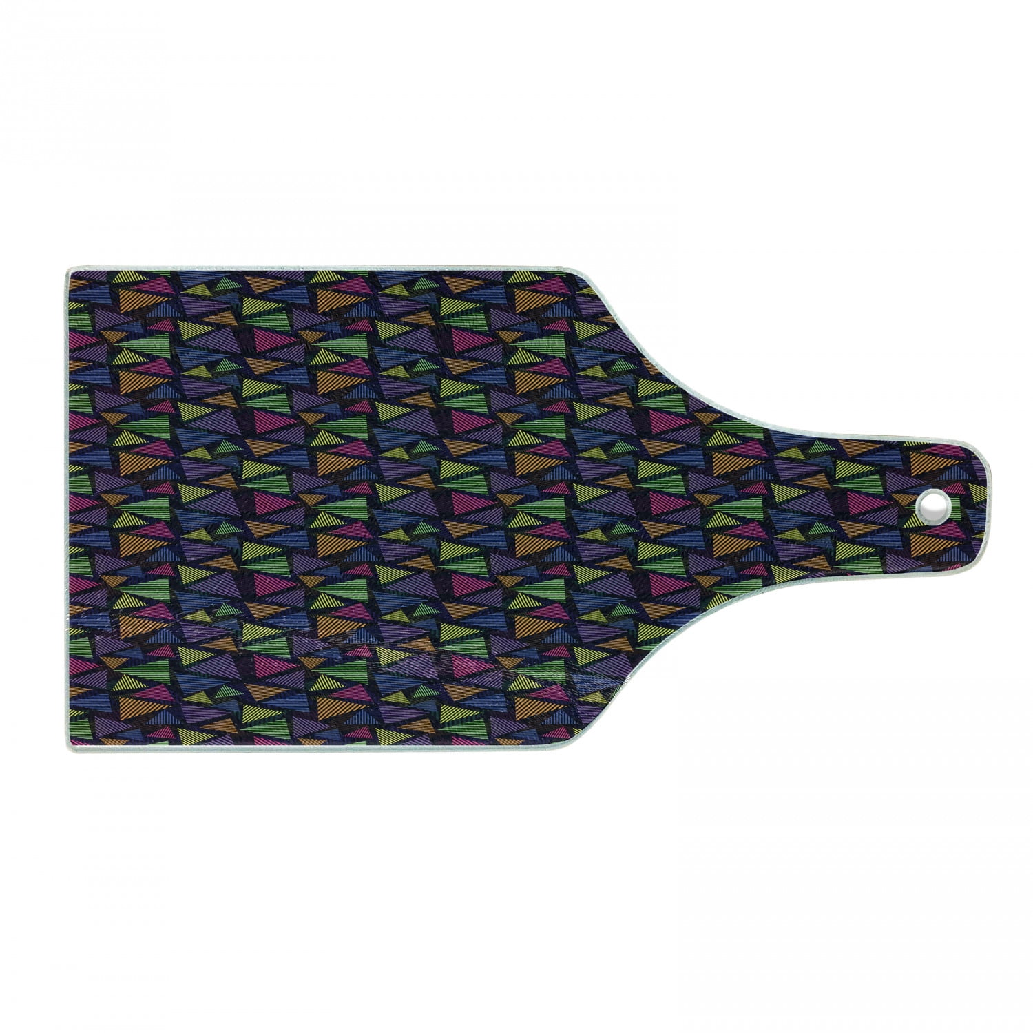 Colorful Cutting Board, Pattern with Striped Triangle Shapes in Vibrant ...