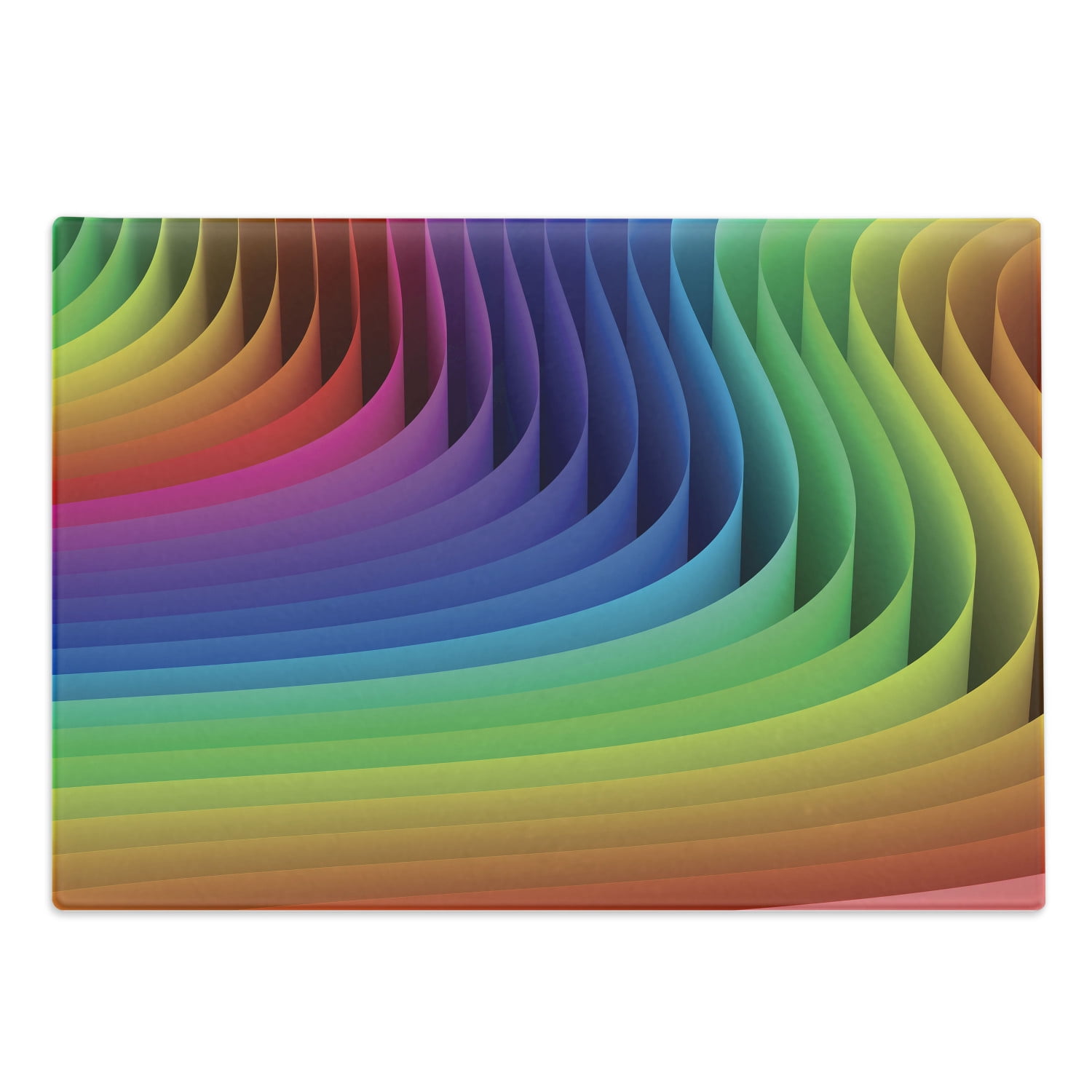 Colorful Cutting Board, Psychedelic Color Wave Futuristic Style Radiant ...