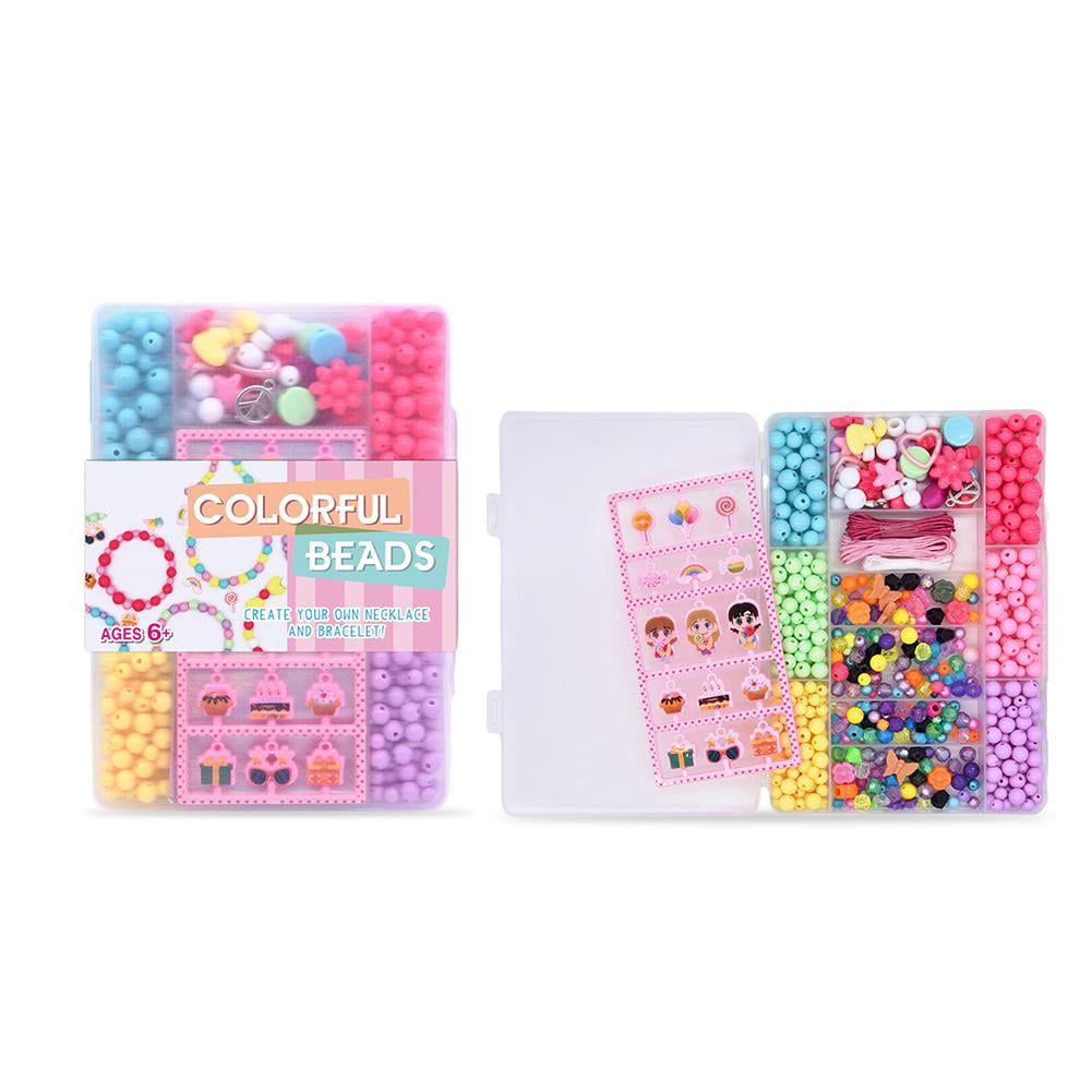 Colorful DIY Bead Bracelet Making Kit for Kids, Creative Handcraft ...