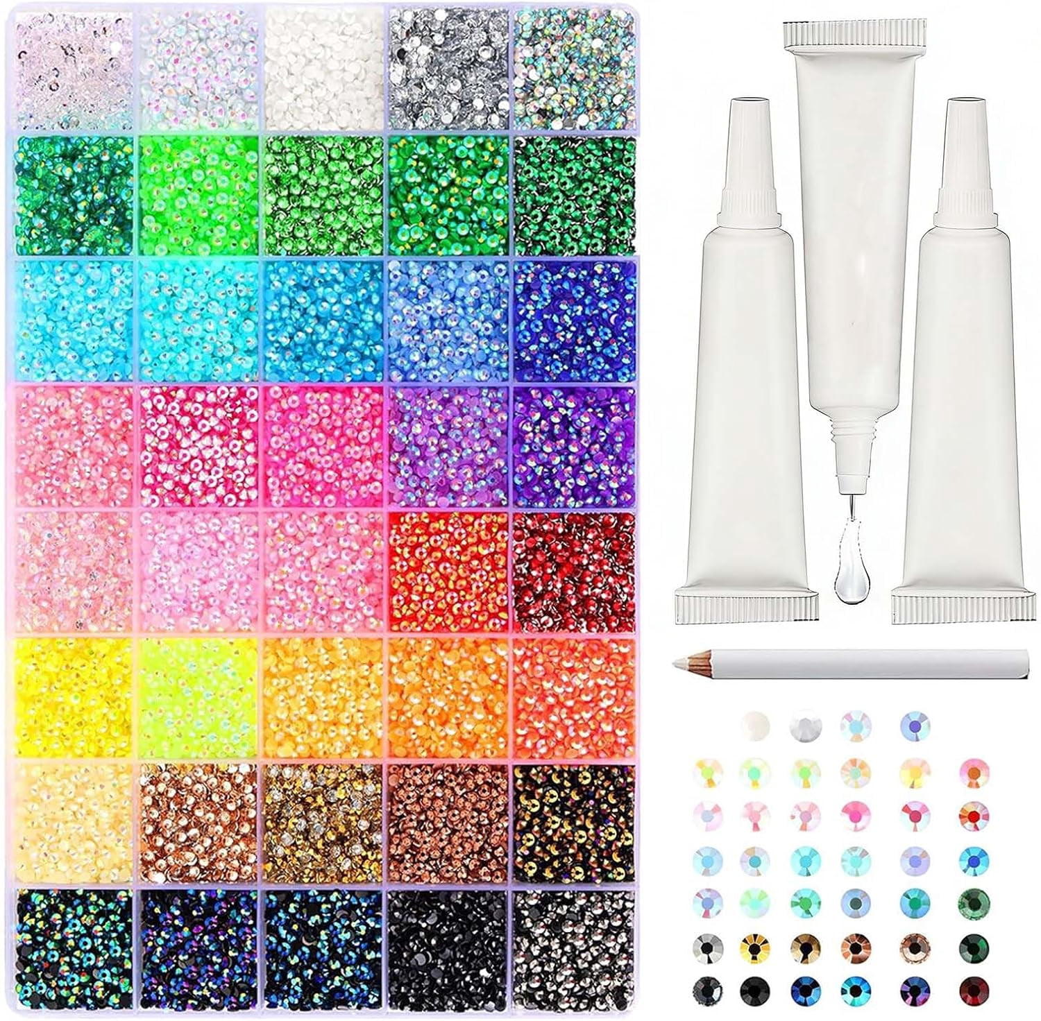 Colorful DIY Resin Rhinestone Kit for Bedazzling, Resin Jelly ...