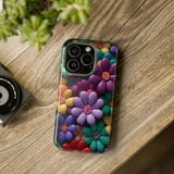 Colorful Daisy Chain Retro Pop Art Flower Design Case with iPhone 17 to ...