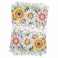 Colorful Daisy Floral Kitchen Towels Set of 2, Water Absorbent Dish ...