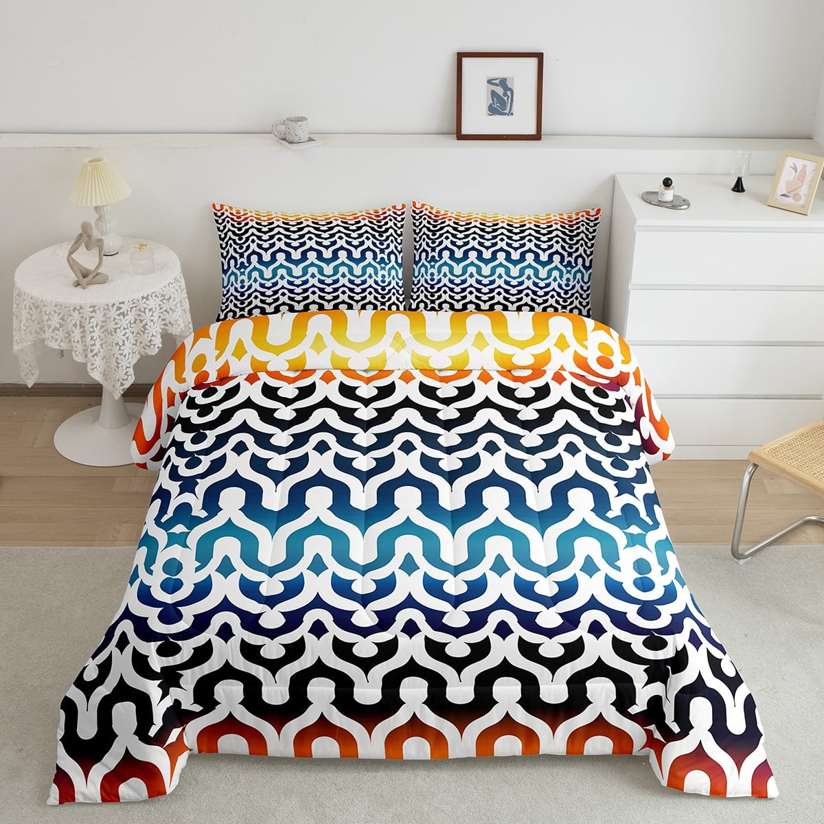 Colorful Damask Bedding Antique Victorian Baroque Twin Comforter Gothic ...