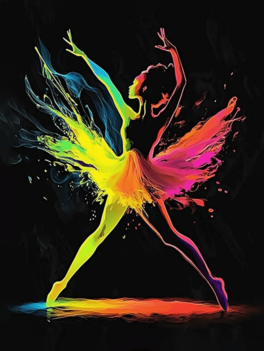 Colorful Dancer Canvas Painting/Wall Art， Suitable for Living Room ...