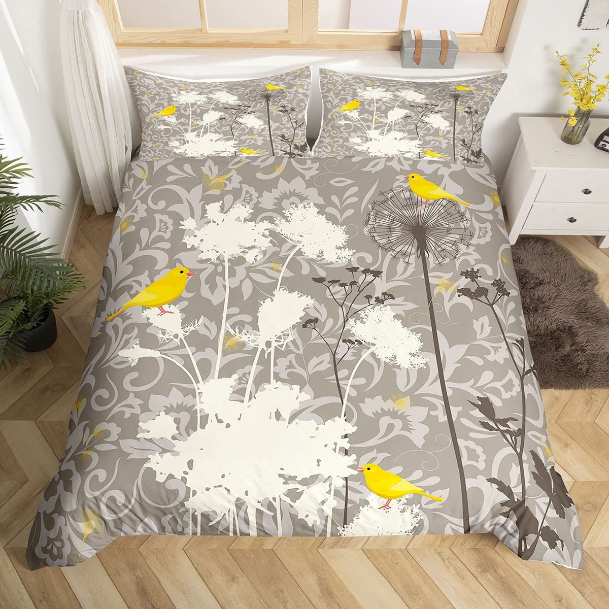 Colorful Dandelion Bedding Set 3pcs for Kid Adult Room r Nature Flying ...
