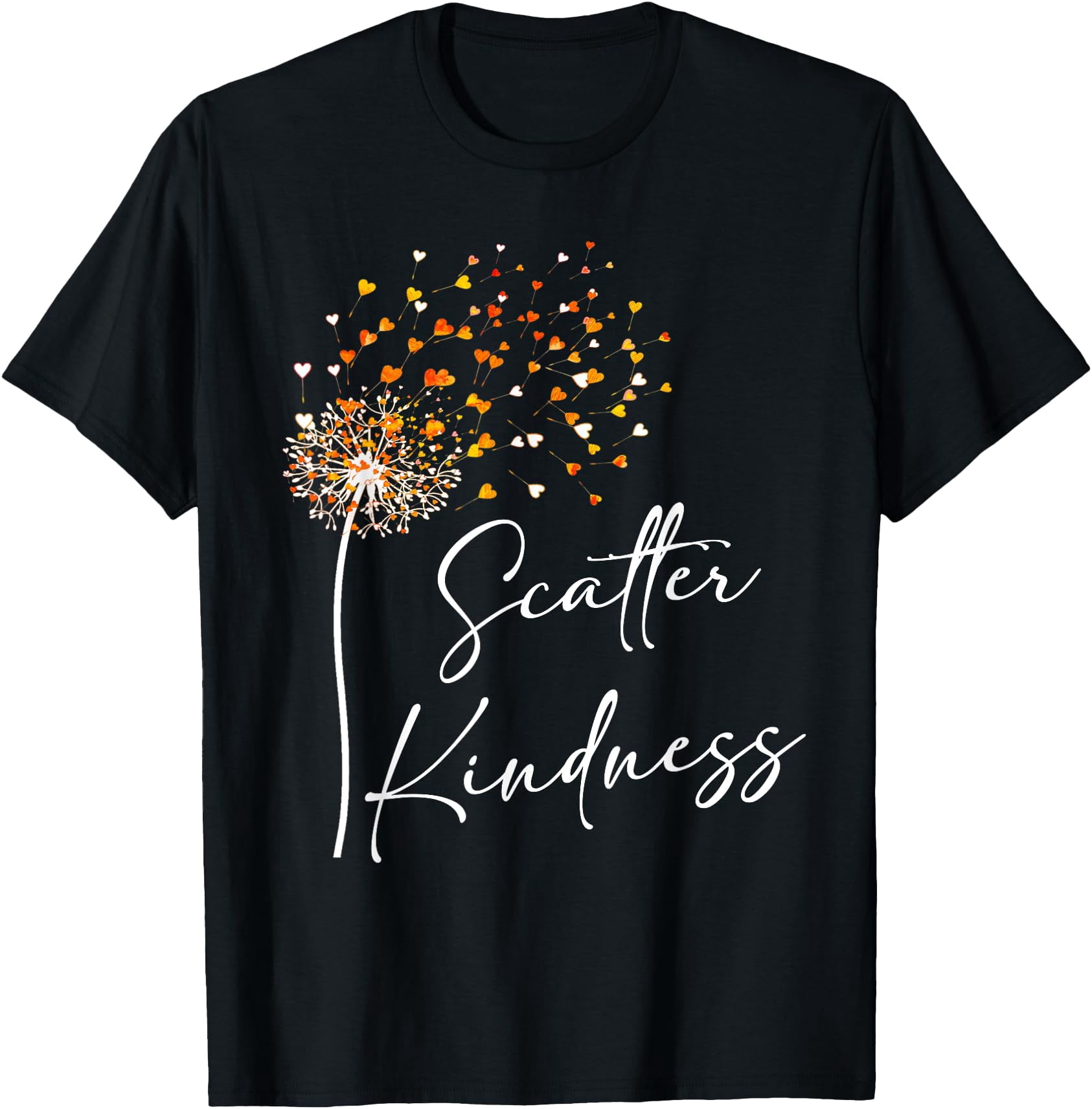 Colorful Dandelion Hearts T-Shirt for Anti-Bullying Kindness Unity Day ...